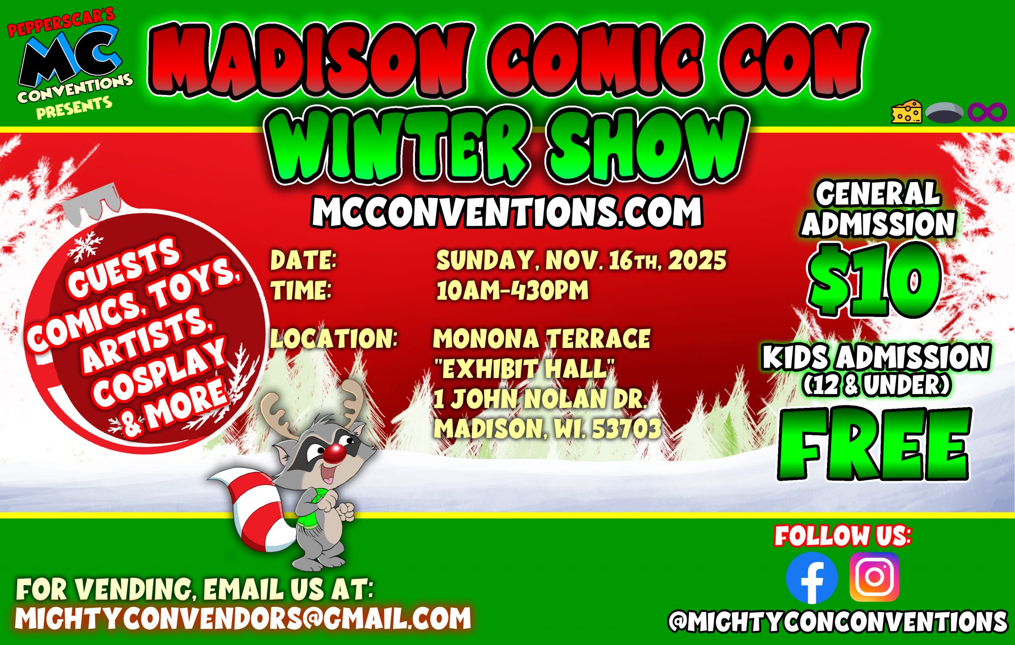 Madison Comic Con Winter Show (Early Bird) - PepperScars MC Conventions